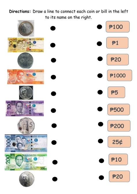 Philippine Money Money Worksheets Counting Money Worksheets Kindergarten Worksheets