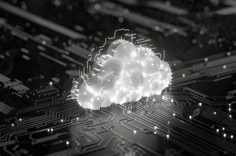 Cloud Computing Technology Futuristic Cloud Computing Network Servers