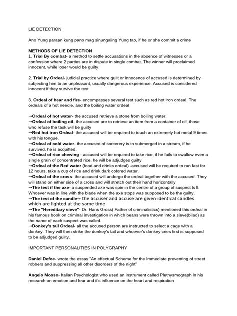 Lie Detection Reviewer Pdf Lie Detection Reviewer Pdf