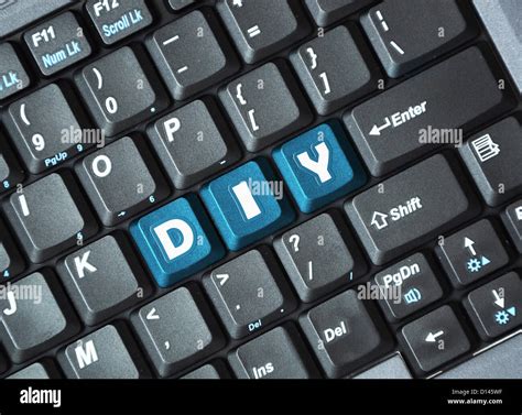 DIY On Keyboard Stock Photo Alamy
