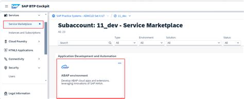 Sap Abap Central Setting Up An Abap Environment On Sap Btp