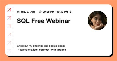 Sql Free Webinar With Pragya Rathi