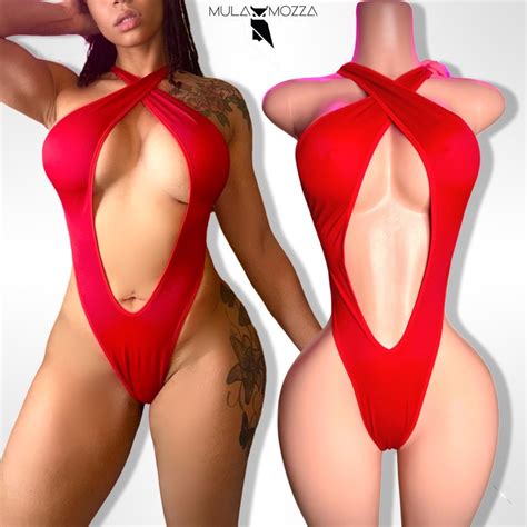 Thong Swimsuit One Piece Etsy
