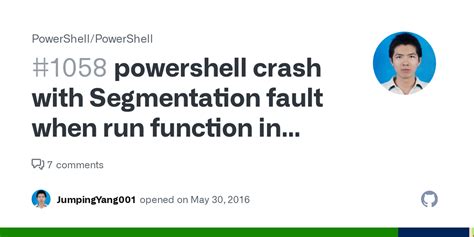 Powershell Crash With Segmentation Fault When Run Function In Debug