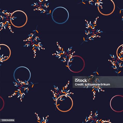 원 원활한 패턴 벡터 Eps10 패션 직물 웹 벽지 포장 및 모든 인쇄를위한 디자인과 현대 최소한의 꽃 임의의 반복 0명에 대한 스톡 벡터 아트 및 기타 이미지 Istock
