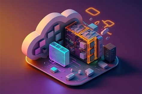 Premium Photo Cloud Computing Concept Generative Ai
