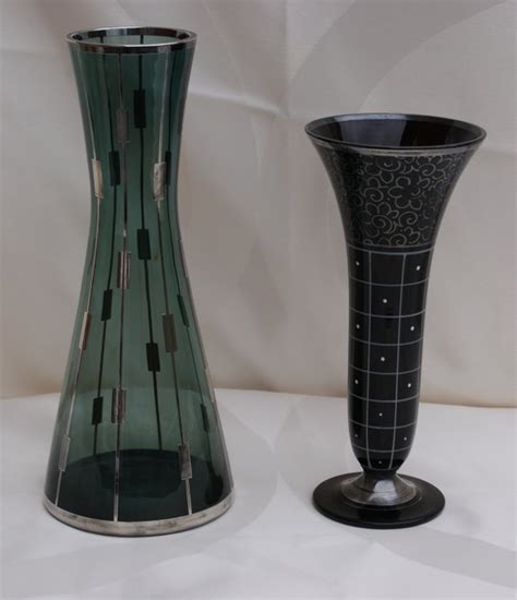 Wilhelm Wagenfeld Art Deco Vases With Silver Trim Catawiki