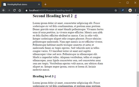 Auto Generate Heading Anchors Using Html Agilitypack Dom Manipulation