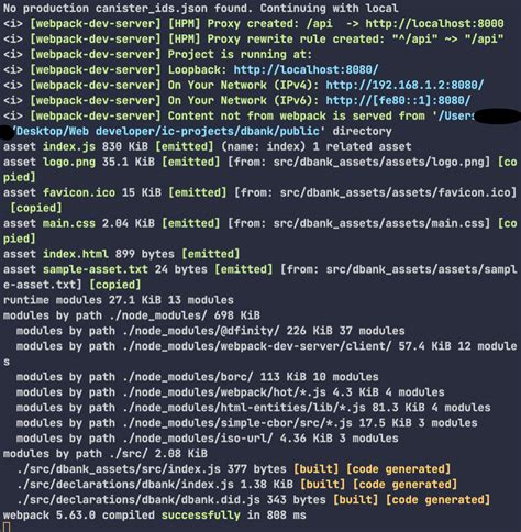 javascript internet computer 0 9 3 y motoko problema en localhost