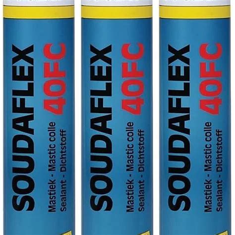 Soudal Soudaflex 40 FC Polyurethane Sealant / Adhesive, Black, 310 ml ...