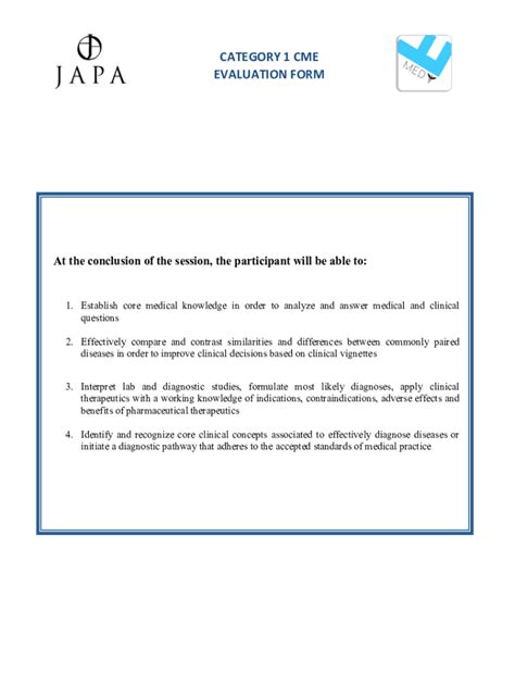 Fillable Online Category1cme Evaluationform The Beauty Of Medical