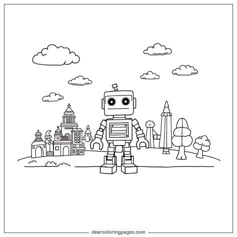 로봇 색칠공부 13개의 무료 인쇄 가능한 생성 디자인