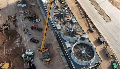 테슬라 텍사스 데이터센터 설치 거대 Gpu 냉각 팬 눈길