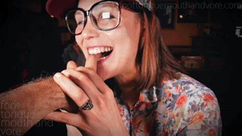 Cheeky Playful Girl Bites Mans Arm Hand And Fingers Hard Leaving