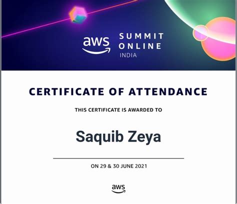 Saquib Zeya On Linkedin Aws Cloud Awssummit