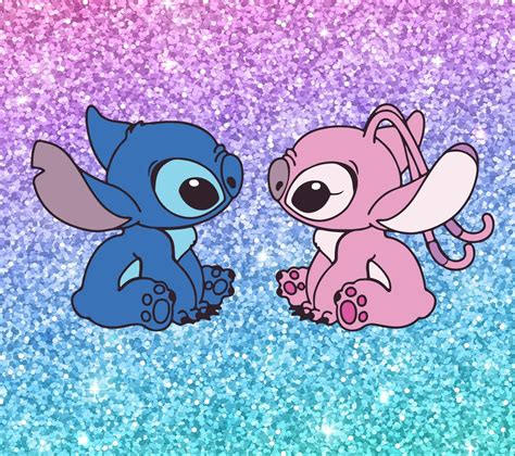 Stitch And Angel Tumbler Sublimation Design Template Straight Png