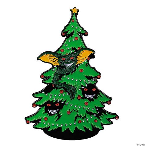 3 Gremlins™ Christmas Tree Full Color Enamel Pin Oriental Trading