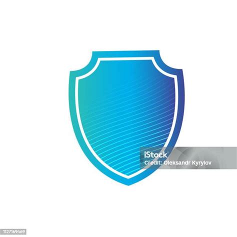 현대 선 파도 함께 최신 유행 플랫 스타일 디자인 아이콘을 방패 웹 사이트 디자인 로고 애플 리 케이 션 방패 상징 Ui 프레 젠 테이 션 벡터 그림을 흰색 배경에