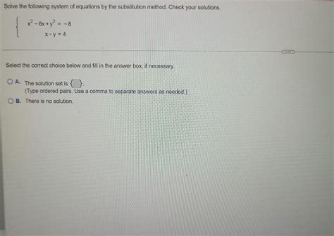 Solved Solve The Following System Of Equations By The Chegg