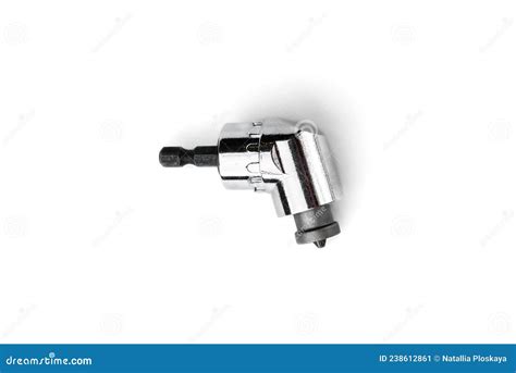 Angular Adapter For Screwdriver Bits Isolated On White Background Stock Image Image Of Repair