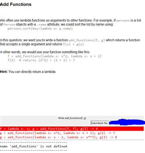 Solved Add Functions We Often Use Lambda Functions As