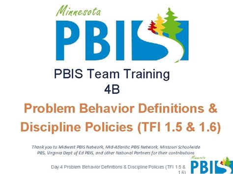 Pbis Team Training 4 B Problem Behavior Definitions