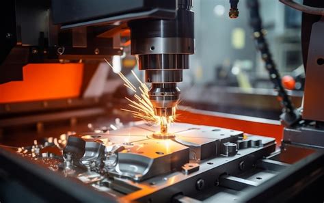 Premium Ai Image Precision Crafting Cnc Milling Machine In Mold Finishing Generative Ai