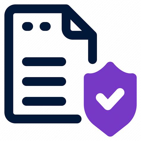 Shield File Protection Document Safety Icon Download On Iconfinder