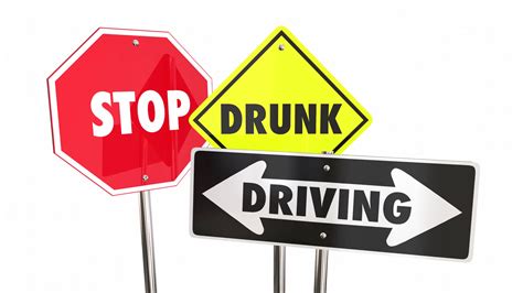 Stop Drunk Driving Accidents Drinking Alcohol Warning Signs 3 D