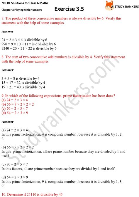 NCERT Solutions For Class 6 Maths Chapter 3 Playing With Numbers