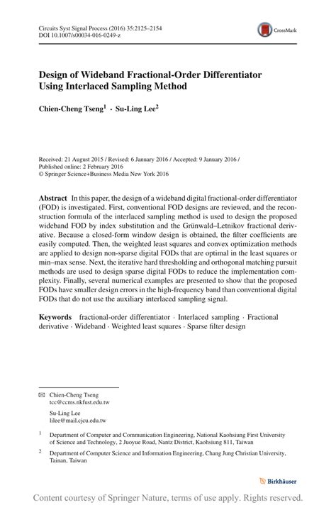 Design Of Wideband Fractional Order Differentiator Using Interlaced