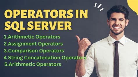 20 Operators In Sql Server Youtube