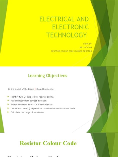 Resistor Colour Code Pdf Resistor Electrical Resistance And Conductance
