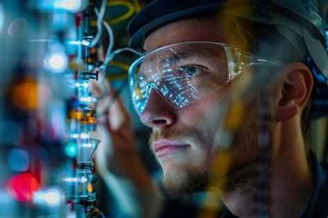 Skilled Electricians Hands Working In Industrial Environment Reflected