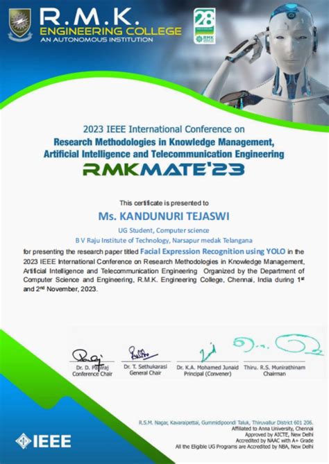 My Research Paper On Yolo Facial Recognition Tejaswi Kandunuri Posted On The Topic Linkedin