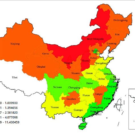Distribution Map Of Carbon Emission Intensity In 2019 Download