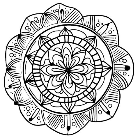Dibujos De Mandalas Para Colorear Para Adultos · Creative Fabrica