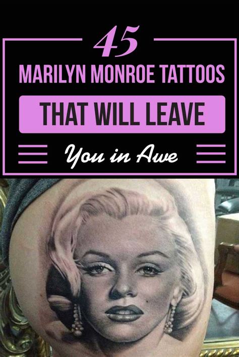 Marilyn Monroe Face Silhouette Tattoo