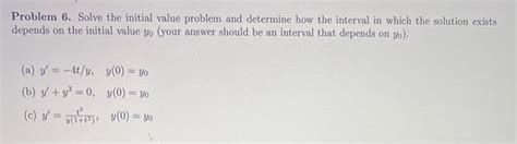 Solved Problem Solve The Initial Value Problem And Chegg Com