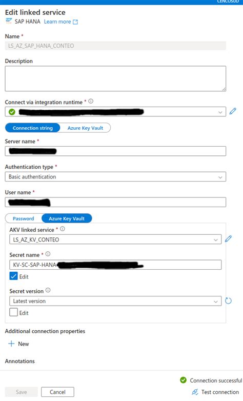 Cannot Create Sap Hana Odbc Linked Service Using Secrets Microsoft Qanda