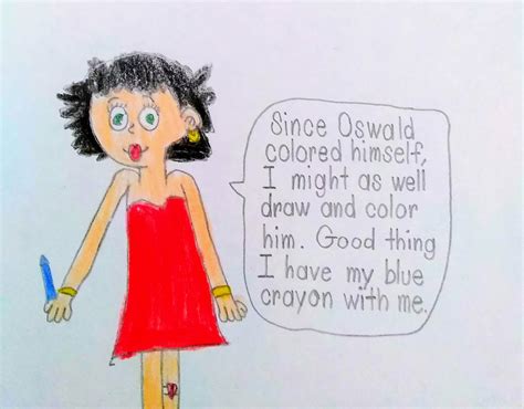 Betty Boop With A Blue Crayon To Color Oswald By Mjegameandcomicfan89