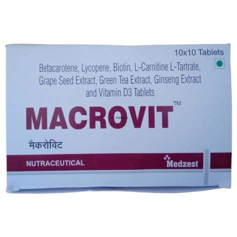 Macrovit Tablets 10s Pack ↑ Buy Online ★ 𝐋𝐎𝐖 𝗣𝗿𝗶𝗰𝗲 ★ View Uses Side