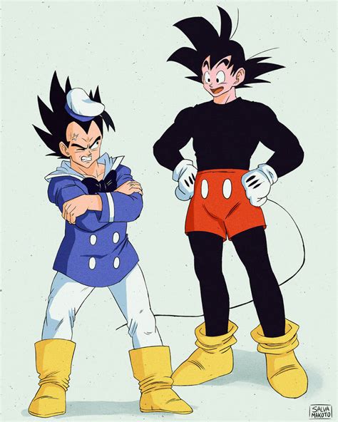 Vegeta Y Goku Son Donald Y Mickey By Salvamakoto On Deviantart