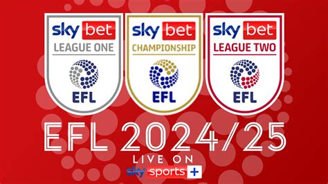 Live Efl 202425 Fixtures On Sky Sports Championship League One