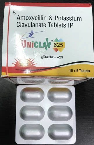Uniroyal Biotech Uniclav 625 Amoxycillin Potassium Clavulanate Tablets
