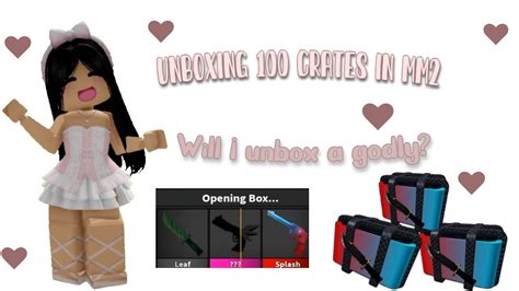 Unboxing 100 Crates In Mm2 Youtube