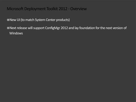 Ppt Mdt 2012 And Configmgr 2012 Operating System Deployment Updates