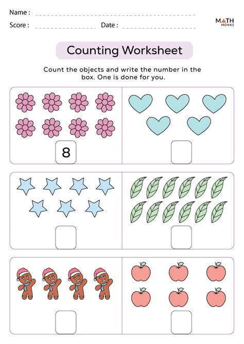 Counting Worksheets Math Monks