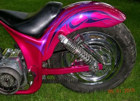 Custom Chopper Motorcycle Fxr Rubber Mount Rolling Chassis W Title