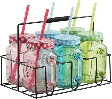 Coloured Glass Jars With Lids At Charles Stern Blog